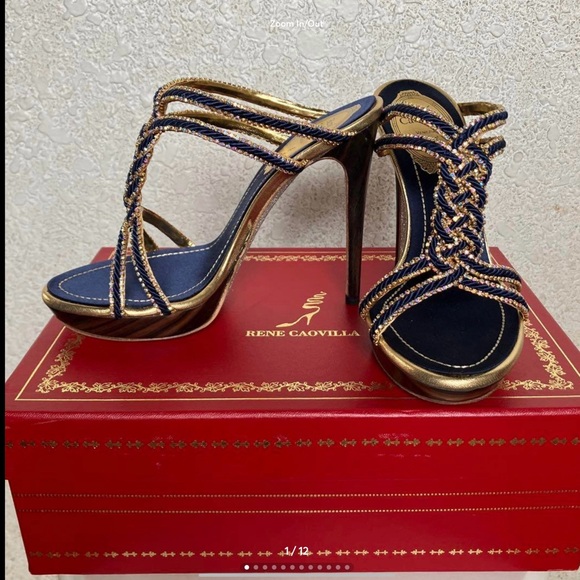 Rene Caovilla | Shoes | Stunning Rene Caovilla Embellished Rope Heels ...